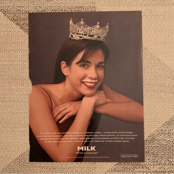 Art | Vintage Milk Ad Miss America 1995 Heather Whitestone | Poshmark